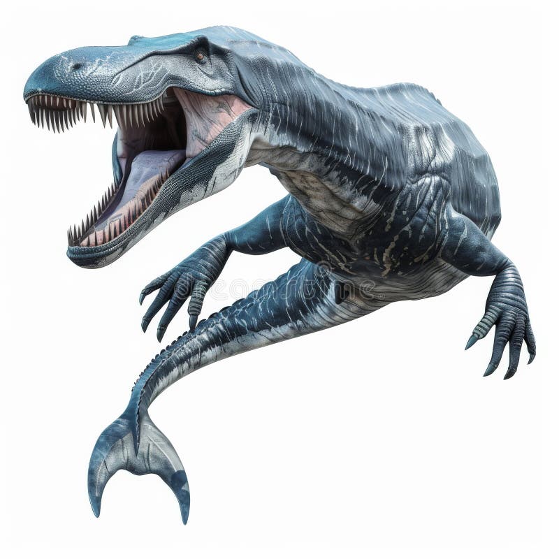 A Detailed Mosasaurus with Its Streamlined Body and Sharp Teeth ...