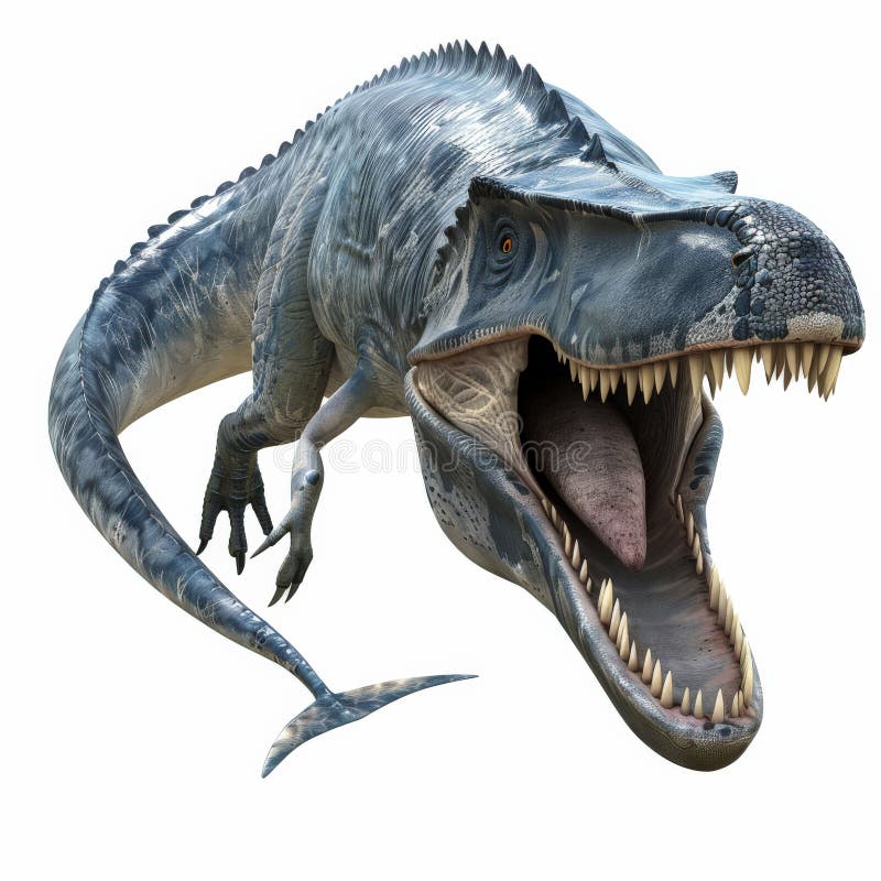 A Detailed Mosasaurus with Its Streamlined Body and Sharp Teeth ...