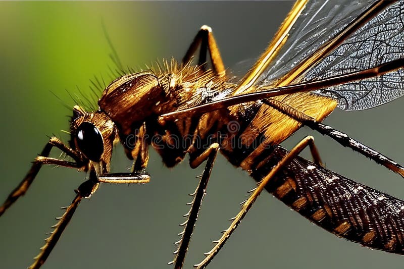 Detailed Mosquito Photo. Macro View Stock Illustration - Illustration ...