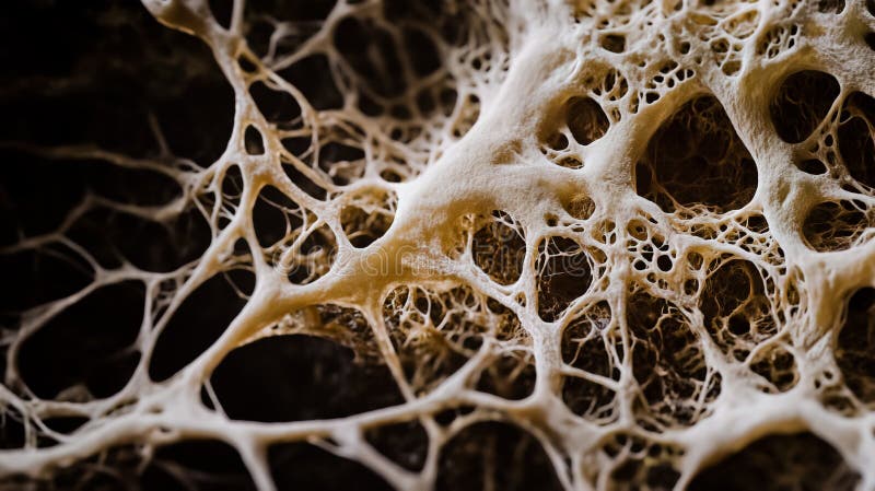 A Detailed, of a Mycelium Root Structure Stock Illustration ...
