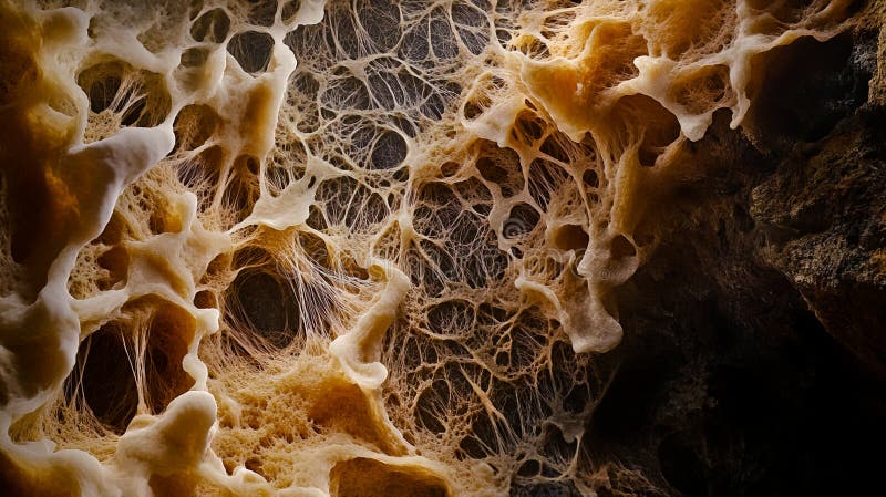 A Detailed, of a Mycelium Root Structure Stock Illustration ...