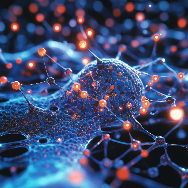 Intricate Nanostructure Network with Glowing Molecular Connections ...