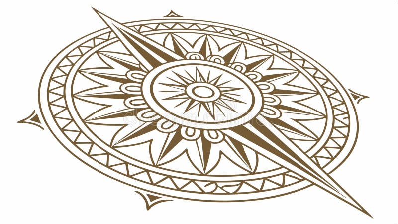 Detailed Nautical Compass Rose Design Element Vector Design Generative ...