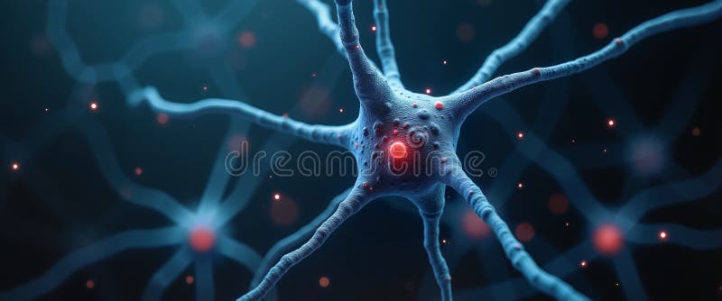 Detailed Neuron Illustration with Vibrant Colors, Neural Network ...