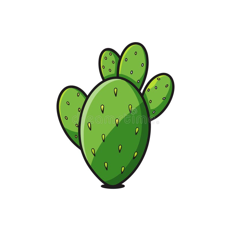 Detailed Nopal Illustration with Unique Features Stock Illustration ...
