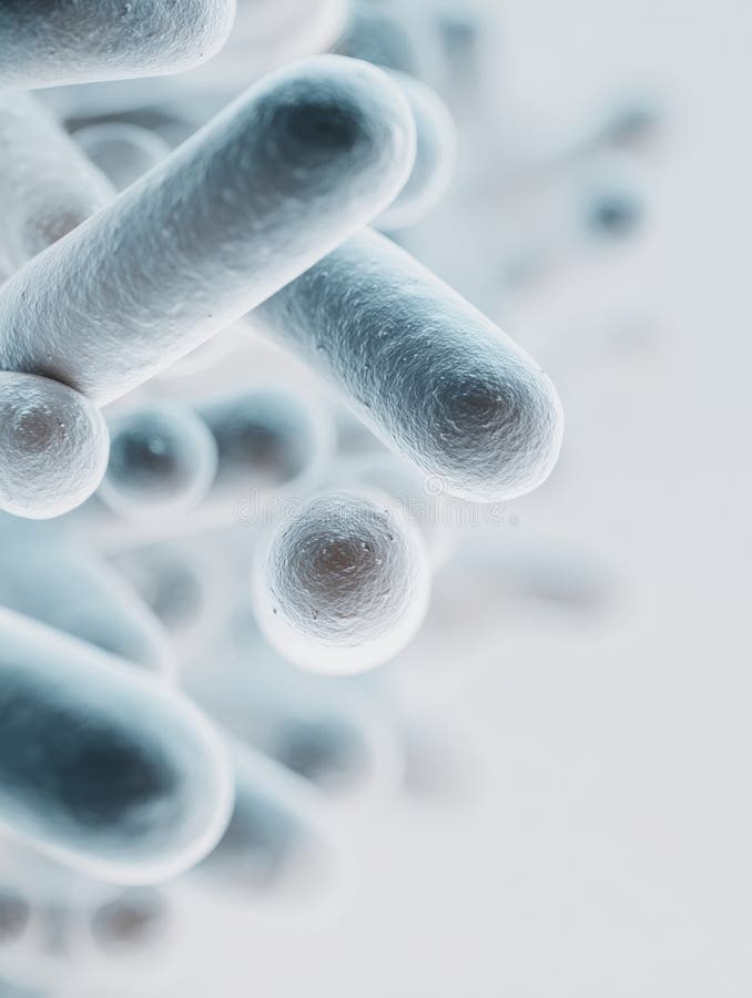 Close-up View of Bacteria Under a Microscope Revealing Intricate ...