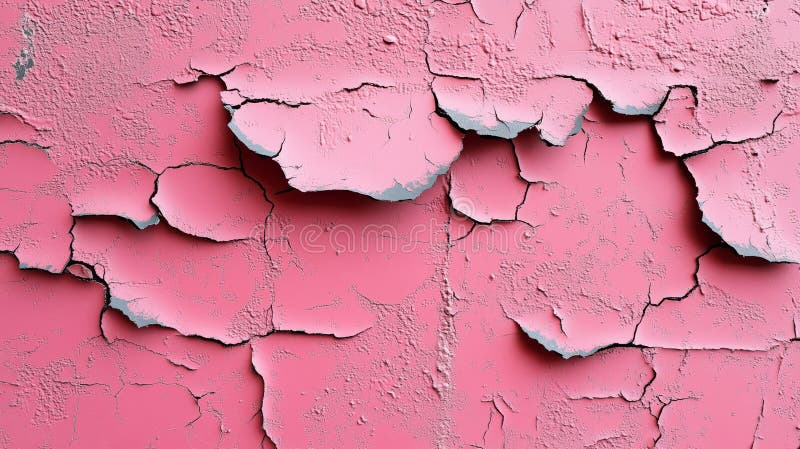 Detailed Observation of Textured Cracked Pink Wall Surface Stock Image ...