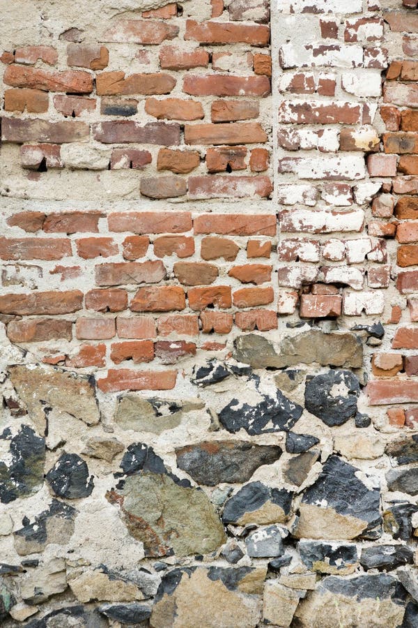 Abandoned Brick Wall Texture Stock Image - Image of exterior, design ...