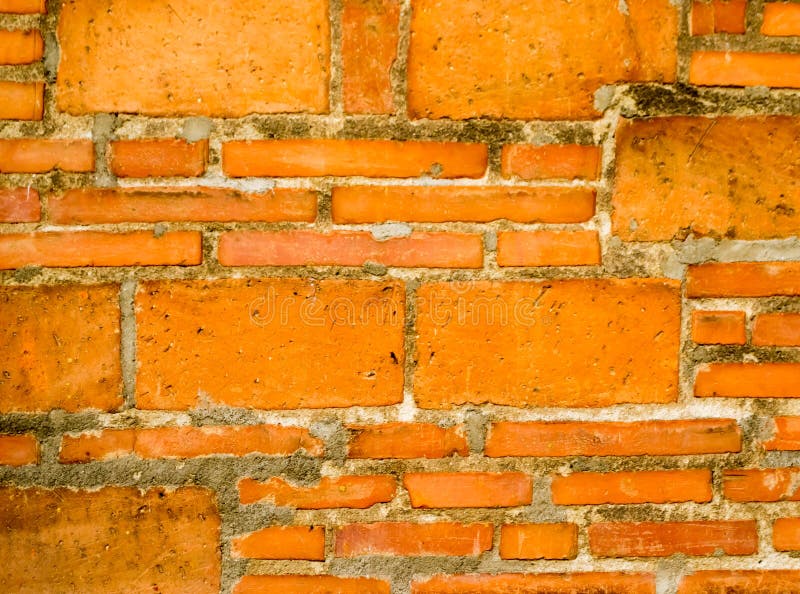 Detailed Old Red Brick Wall Background Texture Stock Photo - Image of ...