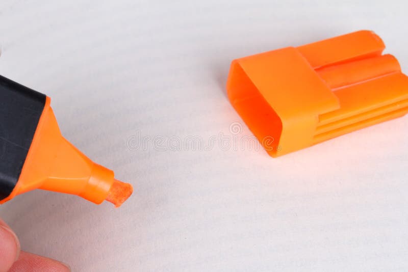 Detailed Orange Higlighter Pen Stock Image - Image of orange ...