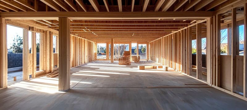 Detailed Overview of the Wooden Framework in New House Construction ...