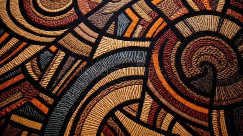 Detailed Pattern on a Carpet or Runner Stock Photo - Image of table ...