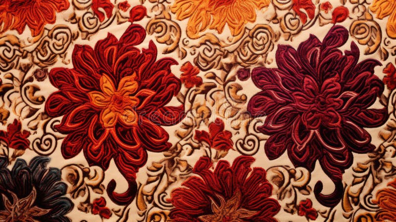 Detailed Pattern on a Carpet or Runner Stock Photo - Image of handmade ...