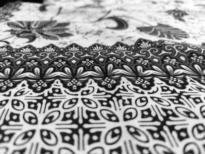 Detailed Pattern of Indonesian Batik Cloth in White Black Colors. Stock ...