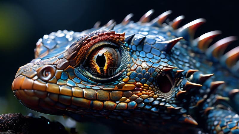 Detailed Pattern of Reptile Skin Surface Stock Illustration ...