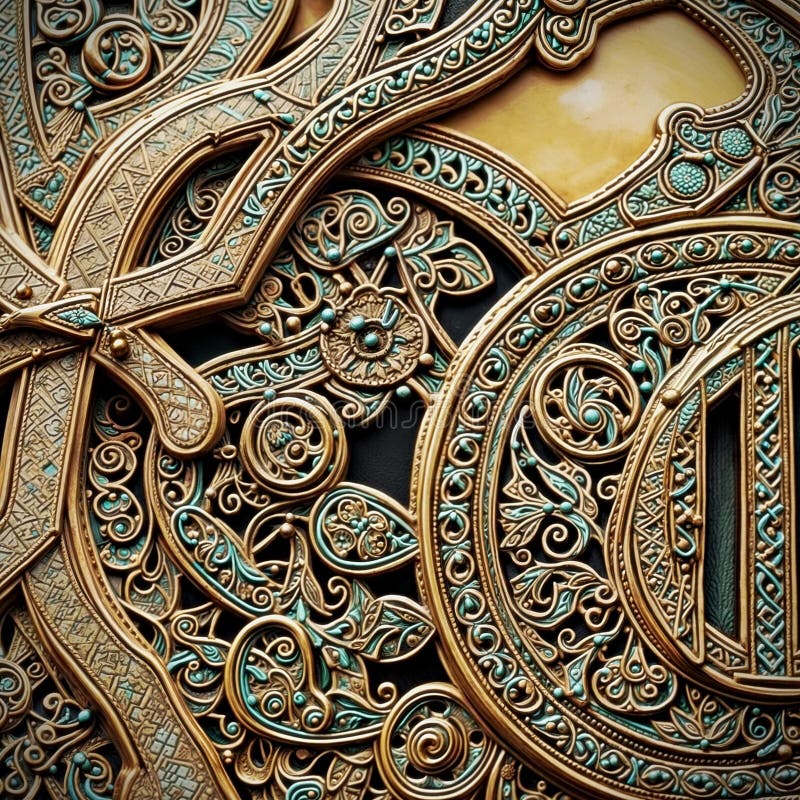 Sacred Emblems on Bronze Parchment Stock Image - Image of rich, emblems ...