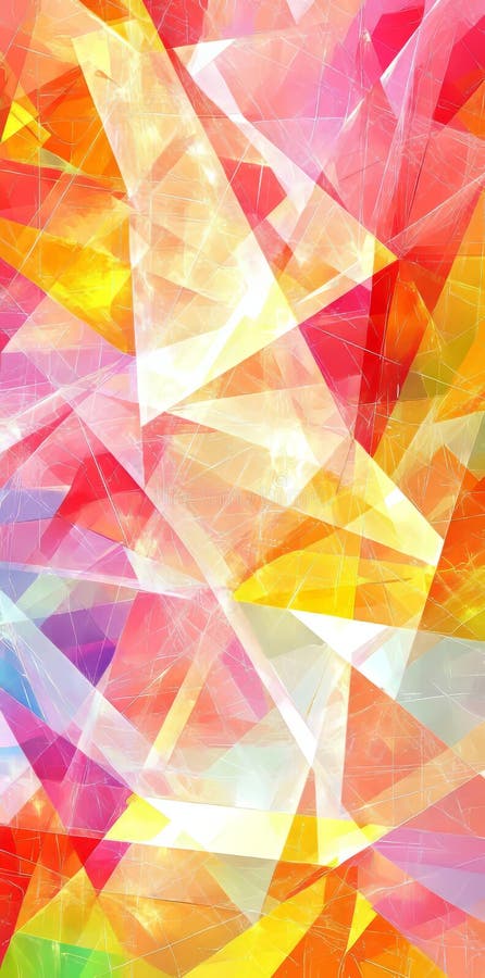 A Detailed Pattern of Vivid Orange, Red, and Blue Triangles Against a ...