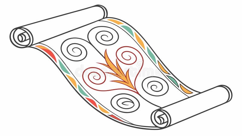 Detailed Patterned Scroll Document, Vector Design Generative AI Stock ...