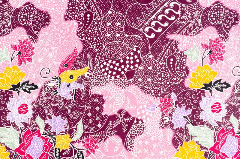 The Detailed Patterns of Indonesia Batik Cloth Stock Illustration ...