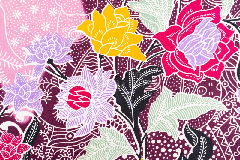 The Detailed Patterns of Indonesia Batik Cloth Stock Illustration ...