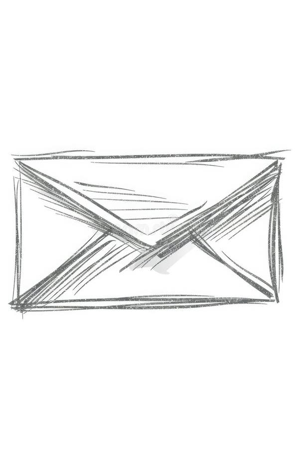 A Detailed Pencil Drawing of an Envelope. Suitable for Stationery or ...