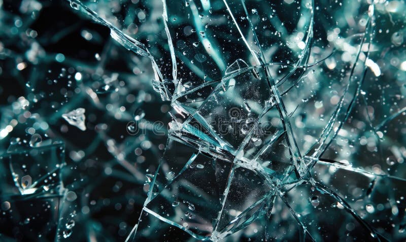 Detailed Photograph of Glass Shattering Stock Image - Image of danger ...