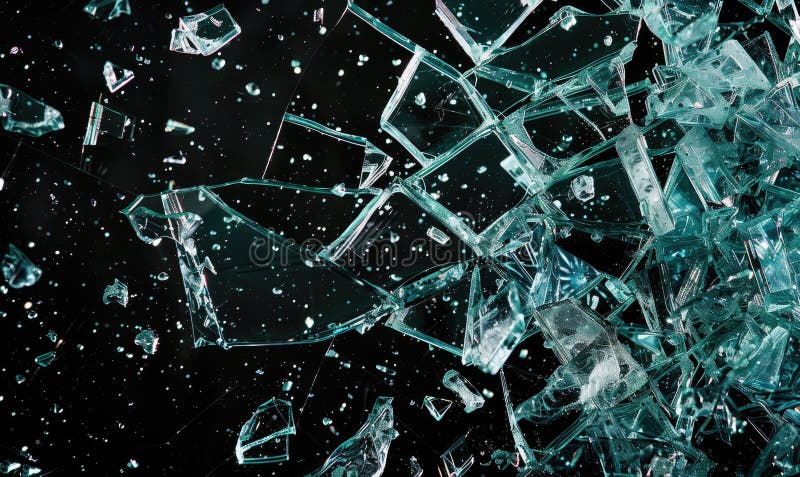 Detailed Photograph of Glass Shattering Stock Image - Image of window ...