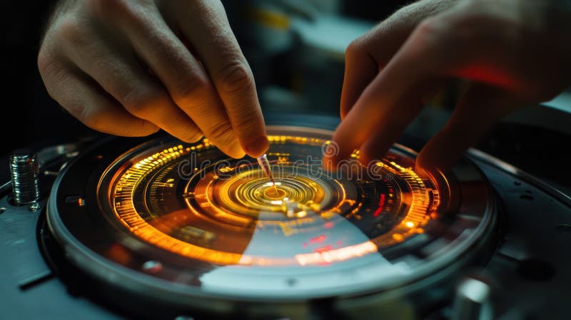 A Detailed Photograph of a Technician Adjusting a Virtual Dial that ...