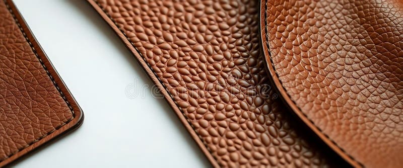 Close Up of a Brown Leather Material Stock Illustration - Illustration ...