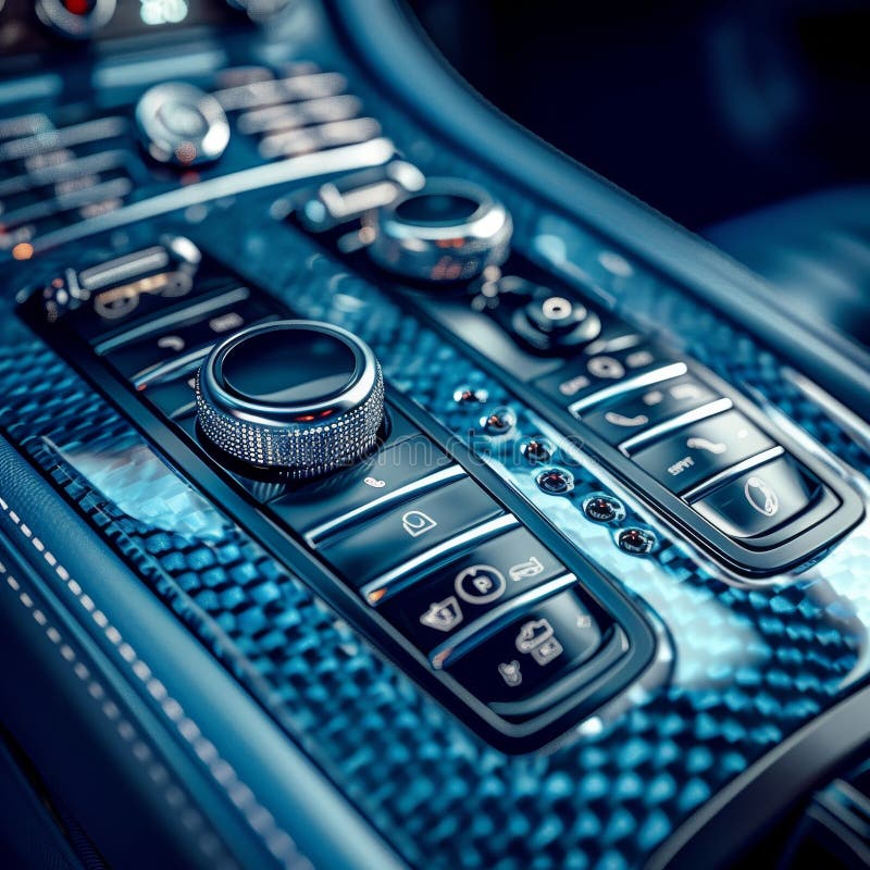 Detailed Photorealistic Image of a Car Dashboard with Buttons, Dials ...