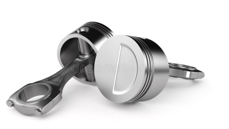 Engine Piston Side View Isolated Stock Illustration - Illustration of ...