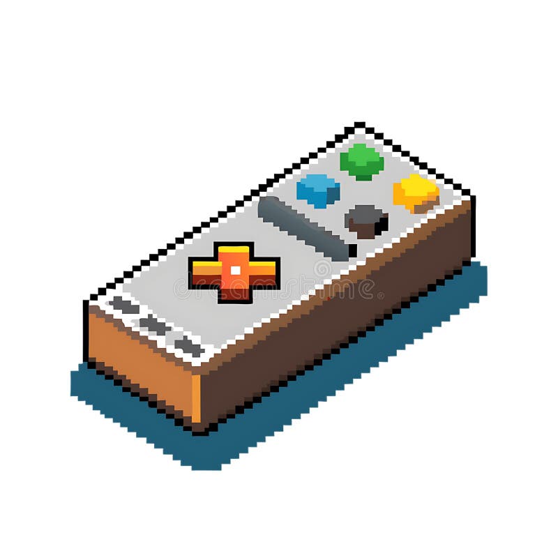 Detailed Pixel Art Representation of Simple Retro Remote Control with ...