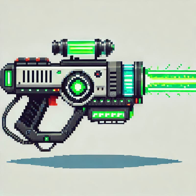 Sci-Fi Plasma Ray Gun stock illustration. Illustration of laser - 360230210