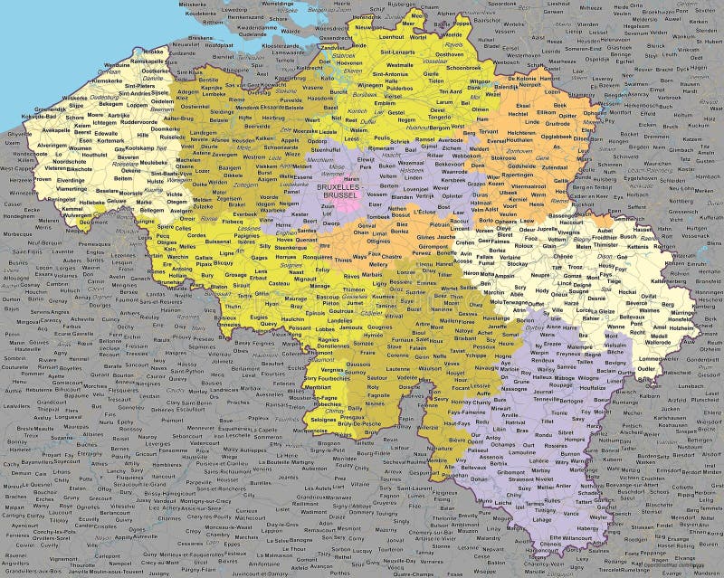 Map of Belgium stock vector. Illustration of leaf, belgium - 285048735