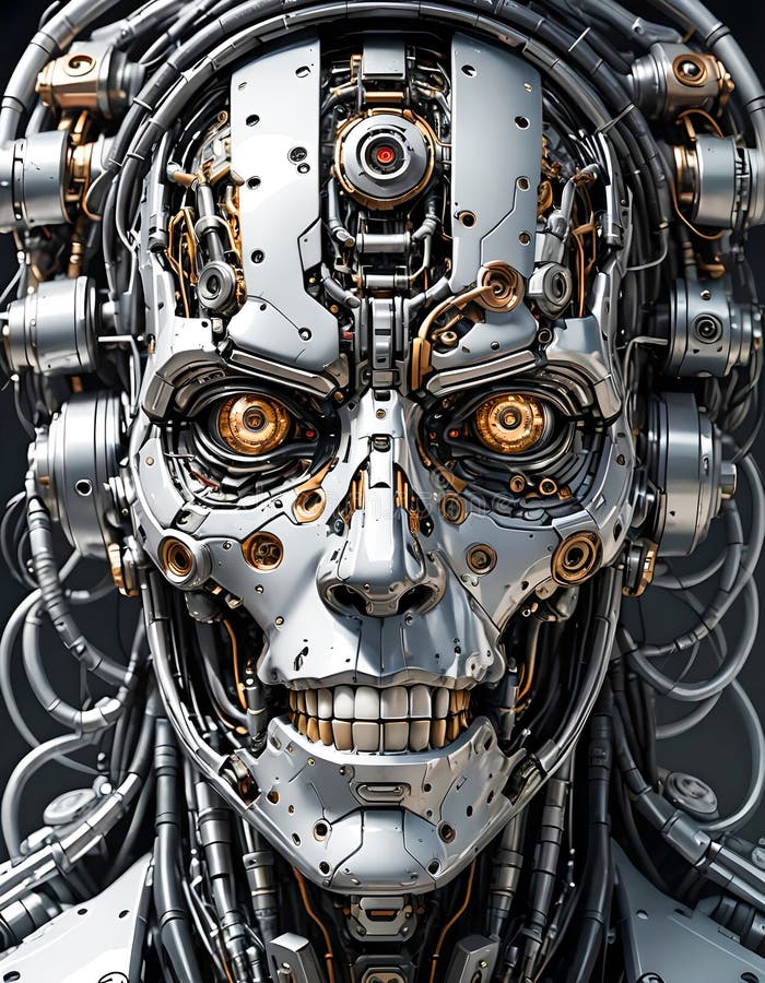 Cyborg Face Stock Illustrations – 28,642 Cyborg Face Stock ...