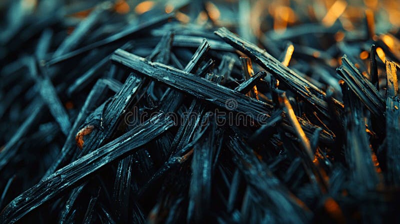 Charred Sticks Closeup Abstract Material Burnt Texture Isolated on ...