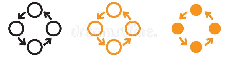 Detailed Process Method Step Procedure or Workflow Icon for Business ...