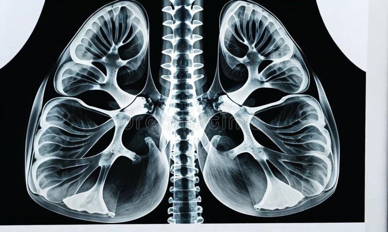 Detailed X-ray of the Human Thoracic Spine and Ribcage Stock Footage ...