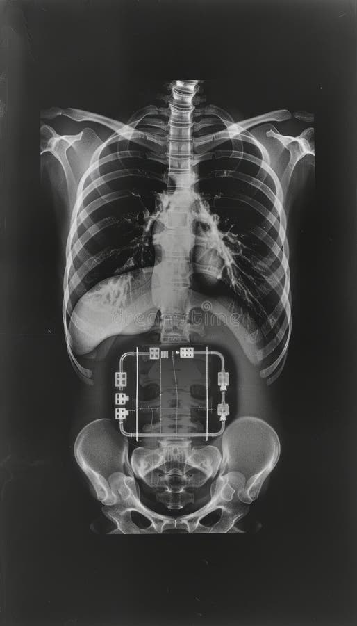 X-Ray of Chest with Internal Pacemaker Placement for Medical Analysis ...