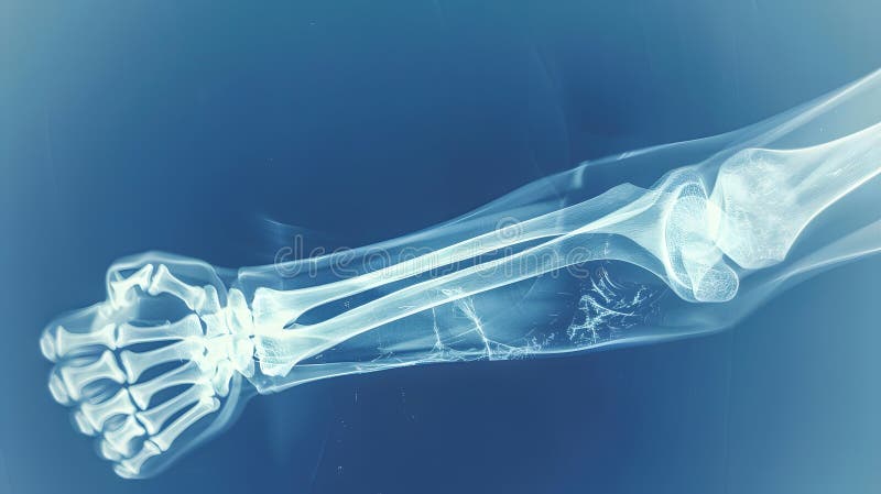 X-ray Image of a Human Forearm Showing Bones and Joints Health Stock ...