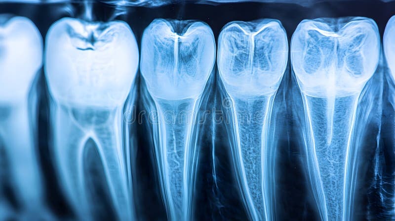 Detailed X-ray Image of Human Teeth Showing Dental Structure Stock ...