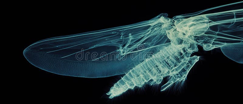 Detailed X-ray of Insect Leg Showcasing Tiny Hairs and Specialized ...