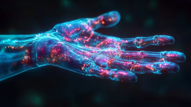 X-ray View of Human Fingers Highlighting Joints and Intricate ...