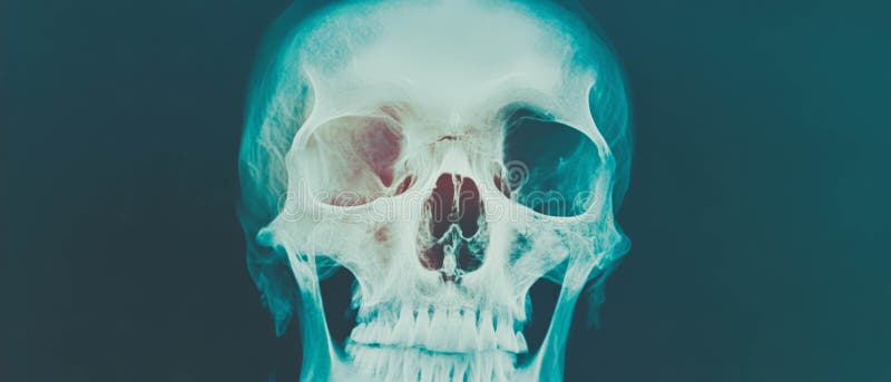 X-ray View Revealing Anatomical Details of Human Skull with Empty Eye ...