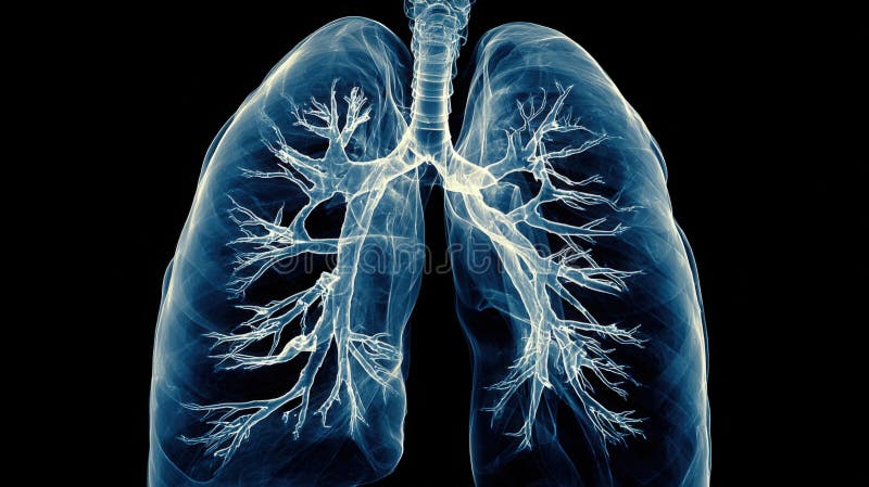 Generative AI Highly Detailed Medical Illustration of Human Lungs with ...