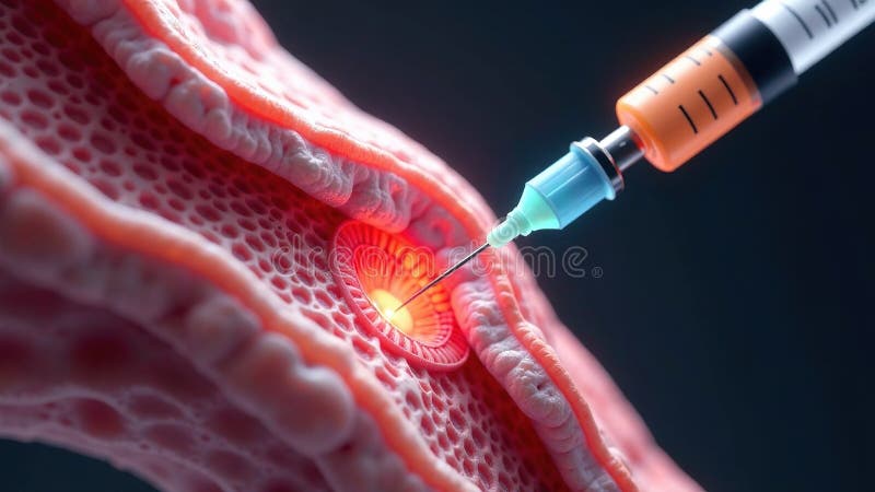 Detailed Medical Injection Procedure Visualization Intricate 3D ...