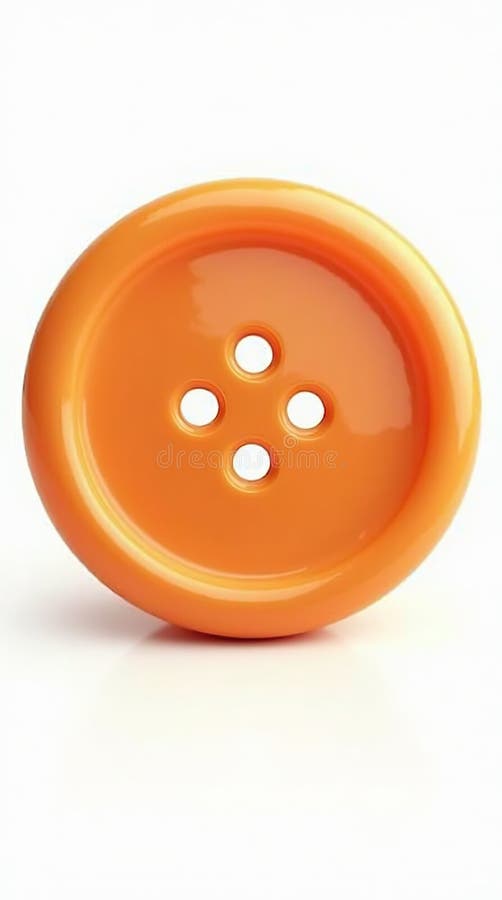 Detailed Realistic Orange Plastic Button for Sewing Projects Stock ...