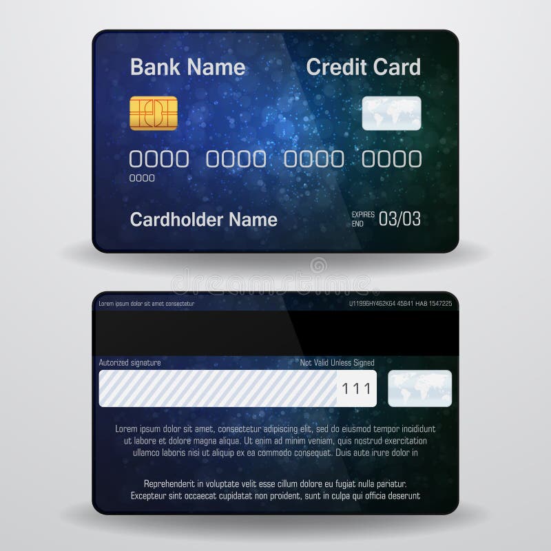 Debit Card Front Back Stock Illustrations – 1,021 Debit Card Front Back ...