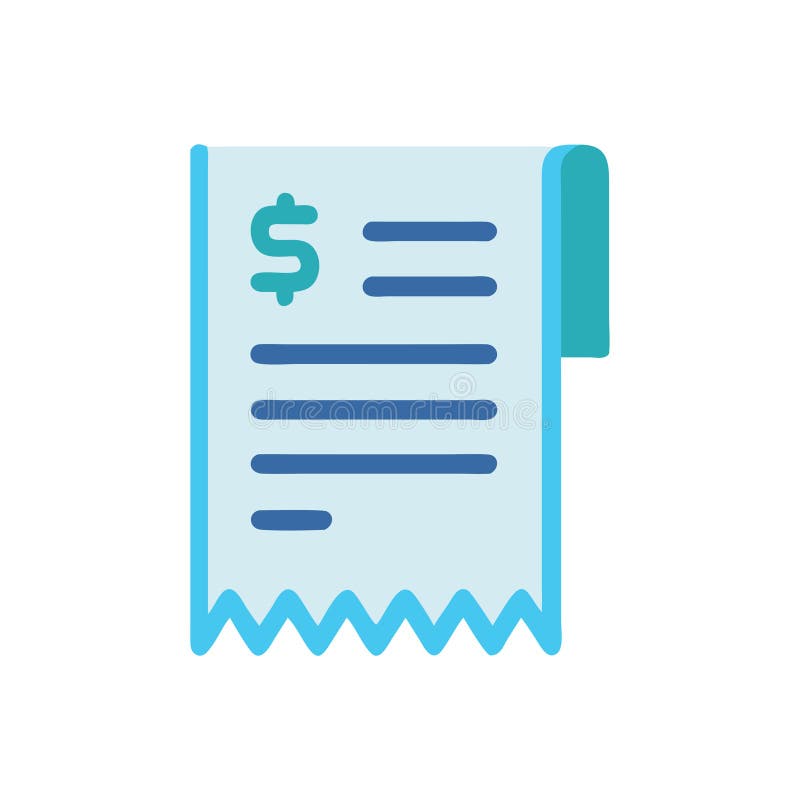 Detailed Receipt Icon for Financial Use Stock Vector - Illustration of ...