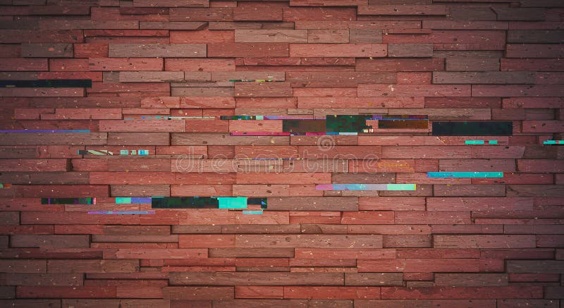 Red Brick Wall Texture Background Modern Design Glitch Stock Photos ...